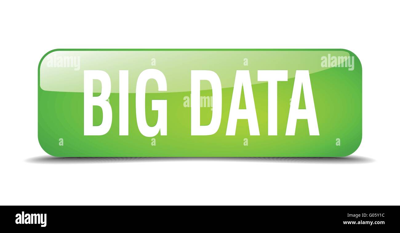 big data green square 3d realistic isolated web button Stock Vector Image & Art - Alamy