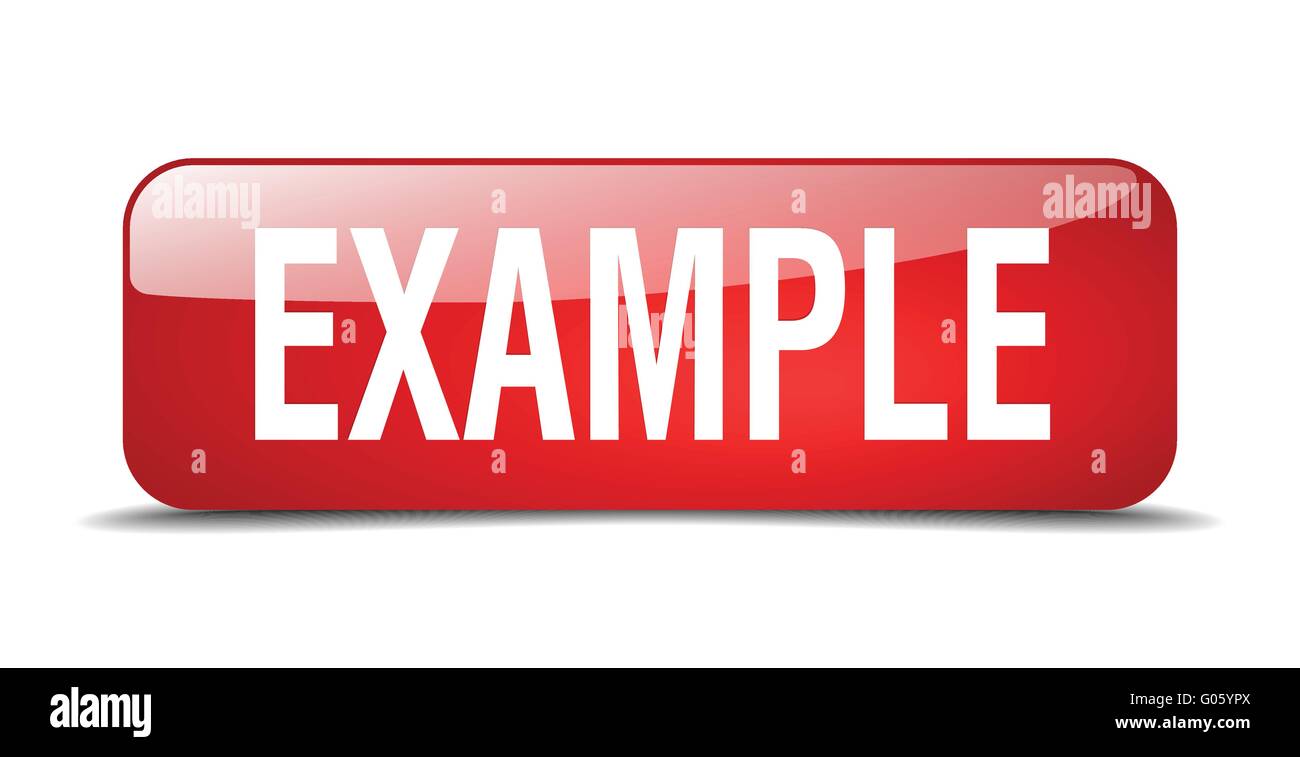 example red square 3d realistic isolated web button Stock Vector Image ...