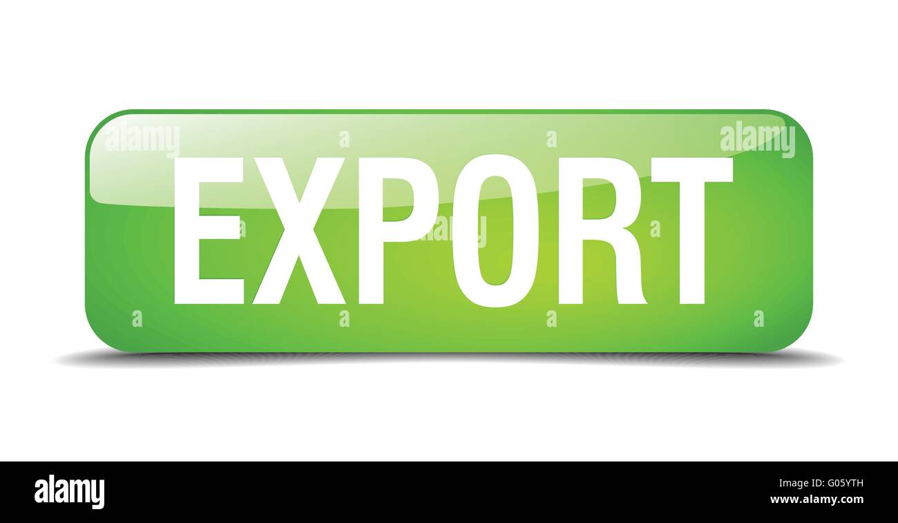 export green square 3d realistic isolated web button Stock Vector Image ...