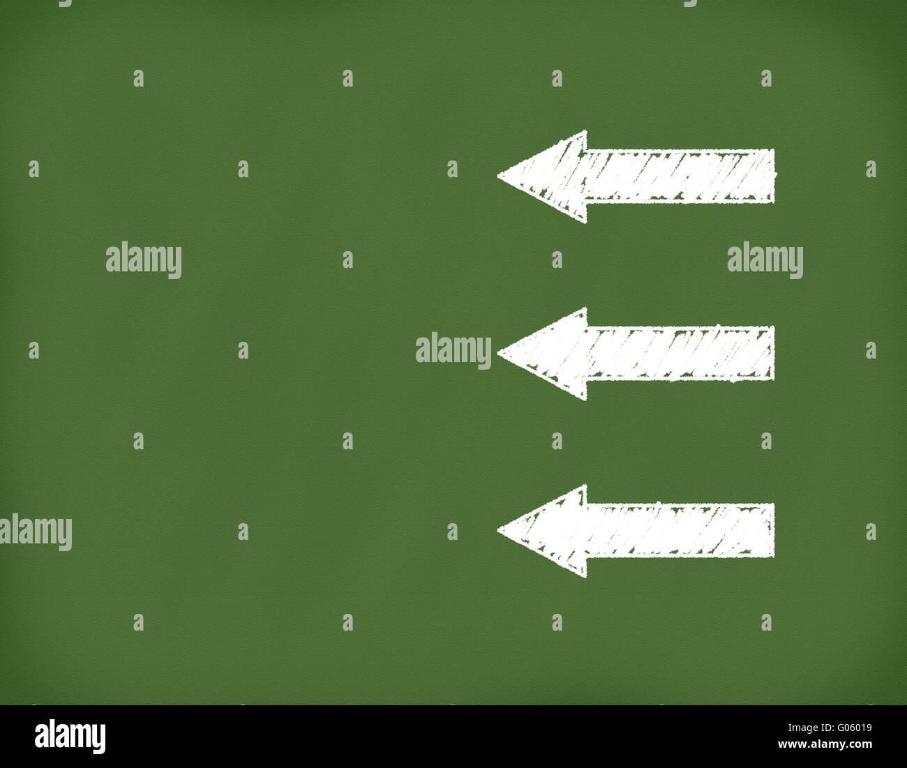 School board with three arrows drawn with chalk Stock Photo - Alamy