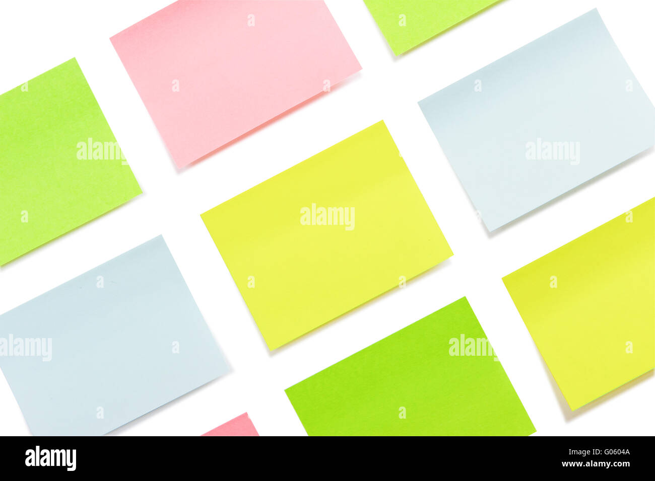 Multicolored paper stickers isolated on white background Stock Photo ...