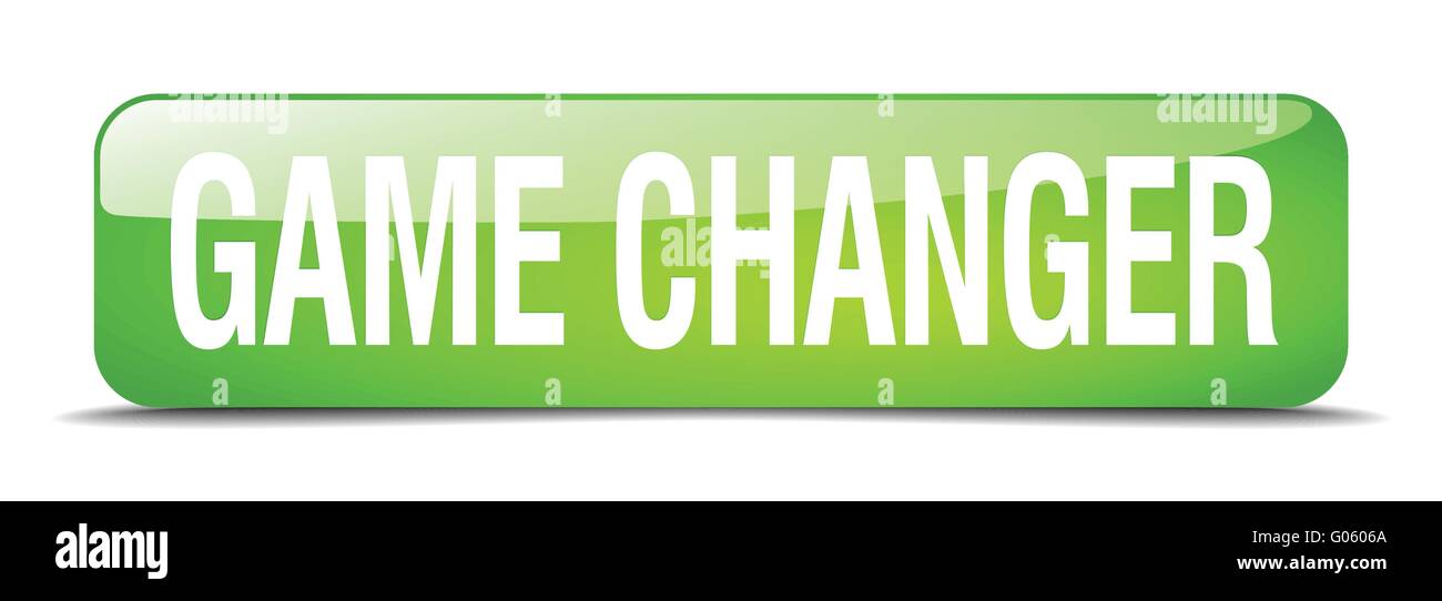game changer green square 3d realistic isolated web button Stock Vector ...