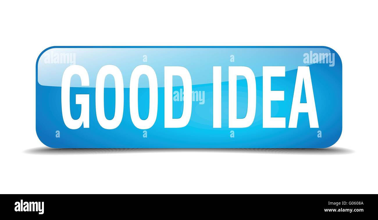 Good idea button square hi-res stock photography and images - Alamy