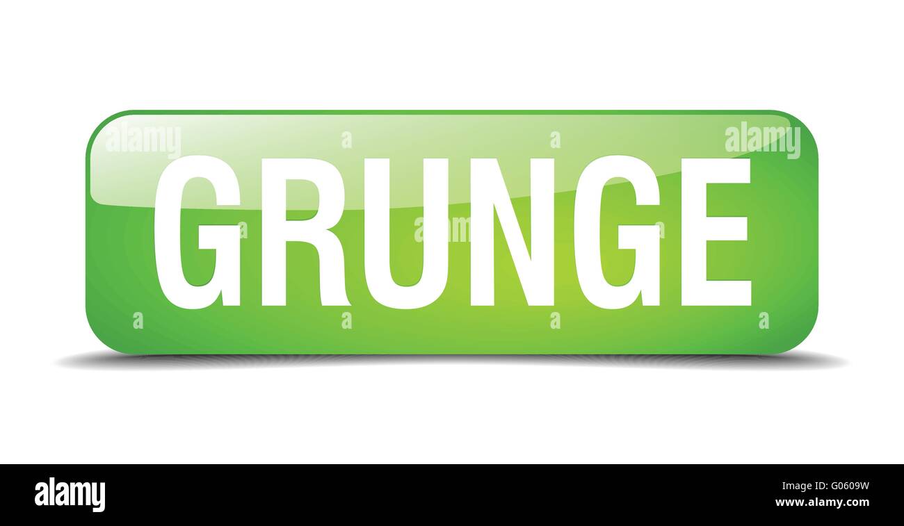 grunge green square 3d realistic isolated web button Stock Vector Image ...