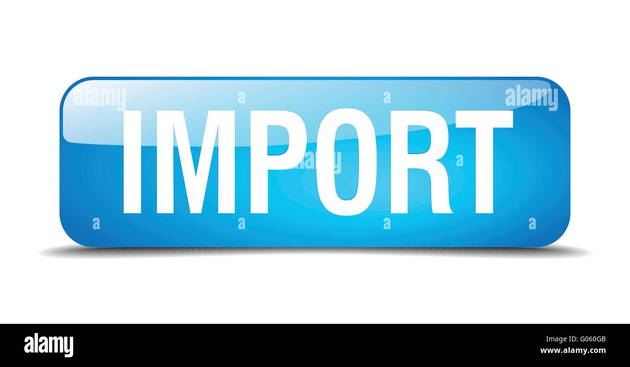 import blue square 3d realistic isolated web button Stock Vector Image ...