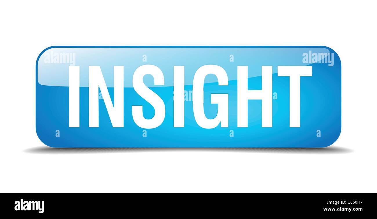 insight blue square 3d realistic isolated web button Stock Vector Image ...