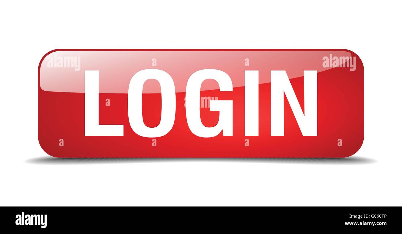 login red square 3d realistic isolated web button Stock Vector Image ...