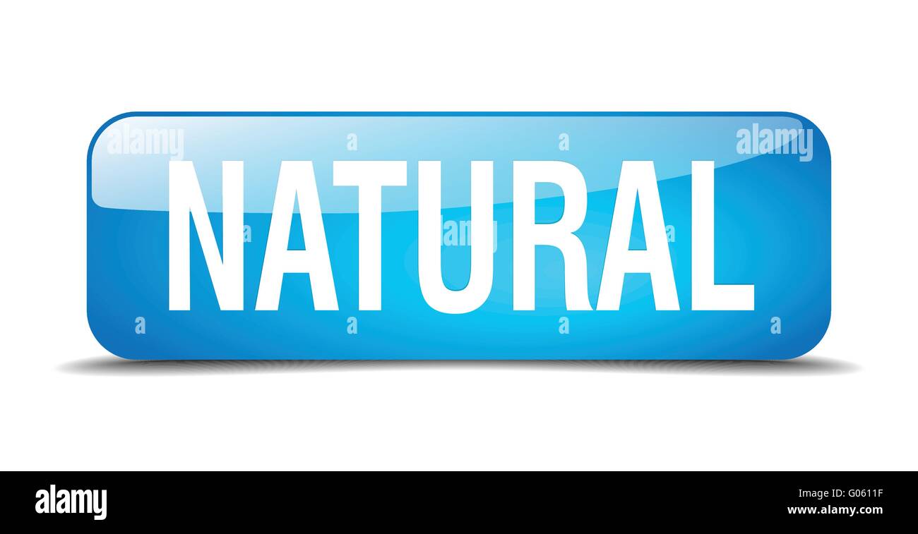 natural blue square 3d realistic isolated web button Stock Vector Image ...