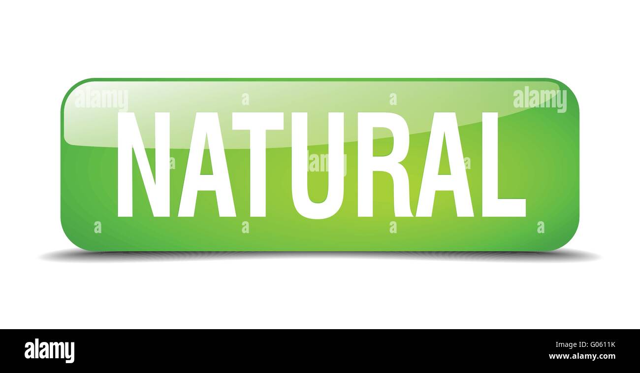 natural green square 3d realistic isolated web button Stock Vector ...