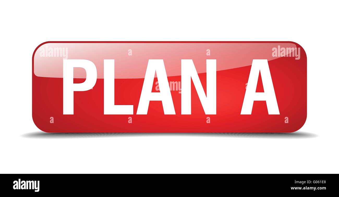 plan a red square 3d realistic isolated web button Stock Vector Image ...