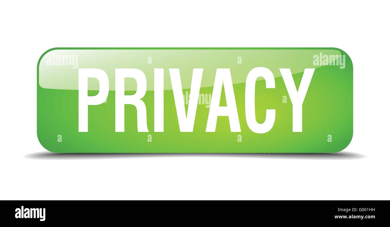 privacy green square 3d realistic isolated web button Stock Vector ...