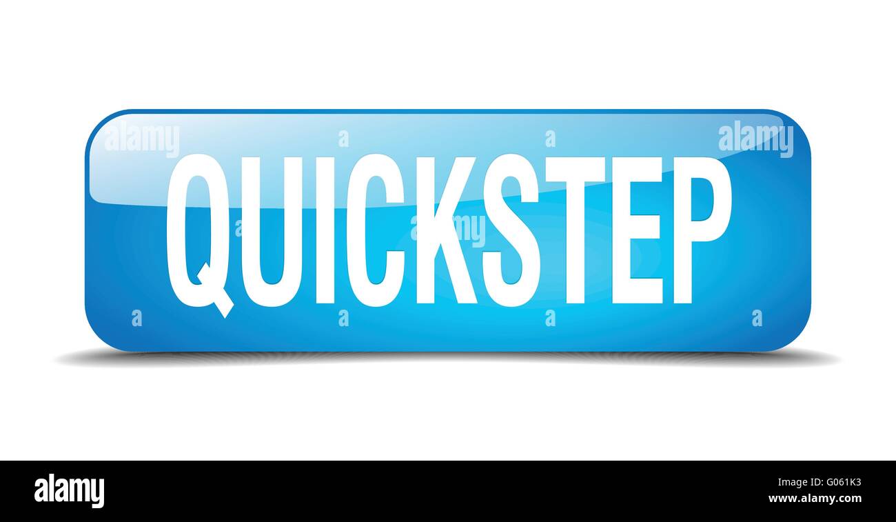 quickstep blue square 3d realistic isolated web button Stock Vector ...
