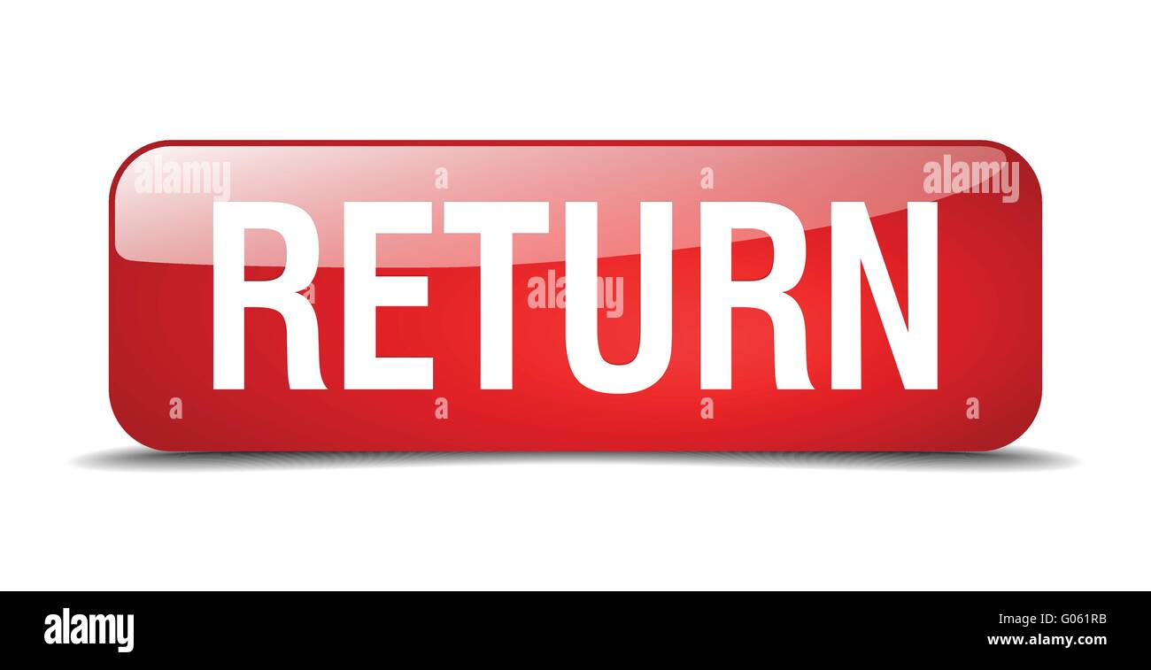 return red square 3d realistic isolated web button Stock Vector Image ...