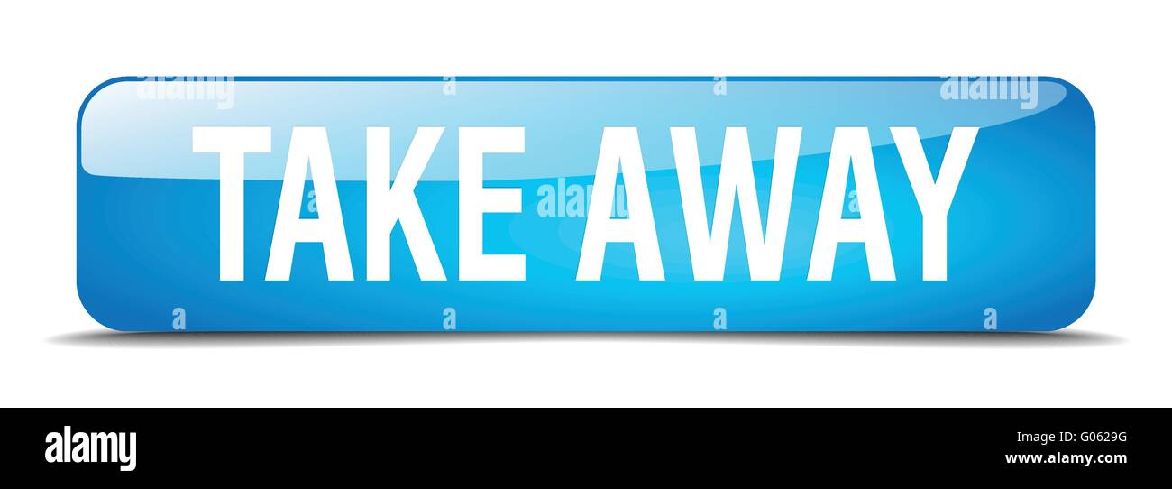 take away blue square 3d realistic isolated web button Stock Vector ...