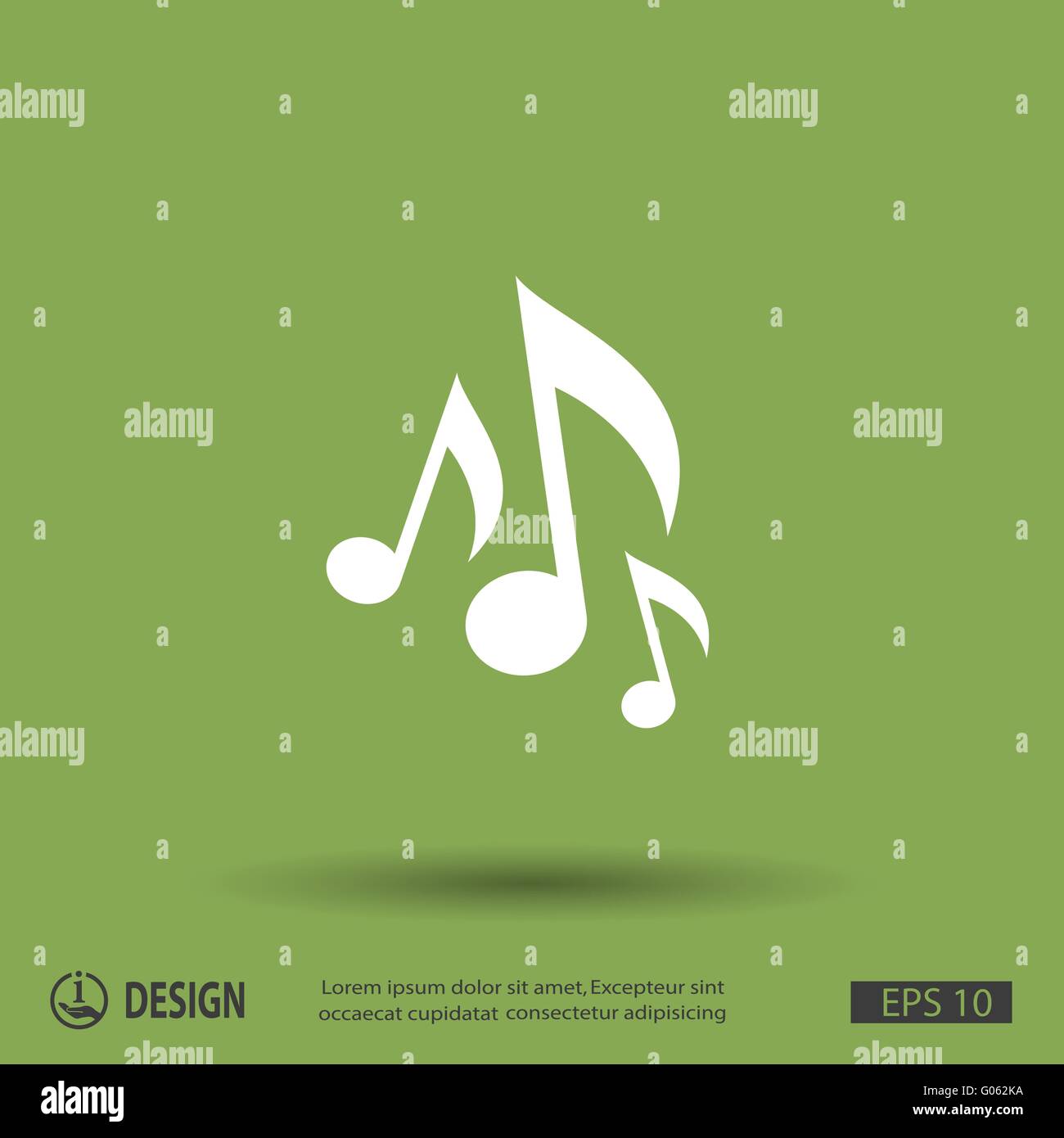 Pictograph of music note. Vector concept illustration for design. Eps ...