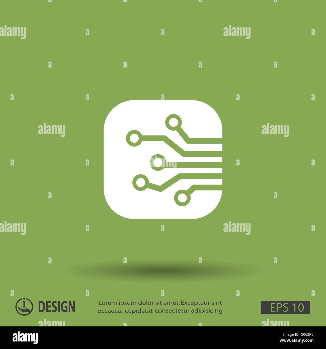 Pictograph of circuit board. Vector concept illustration for design ...