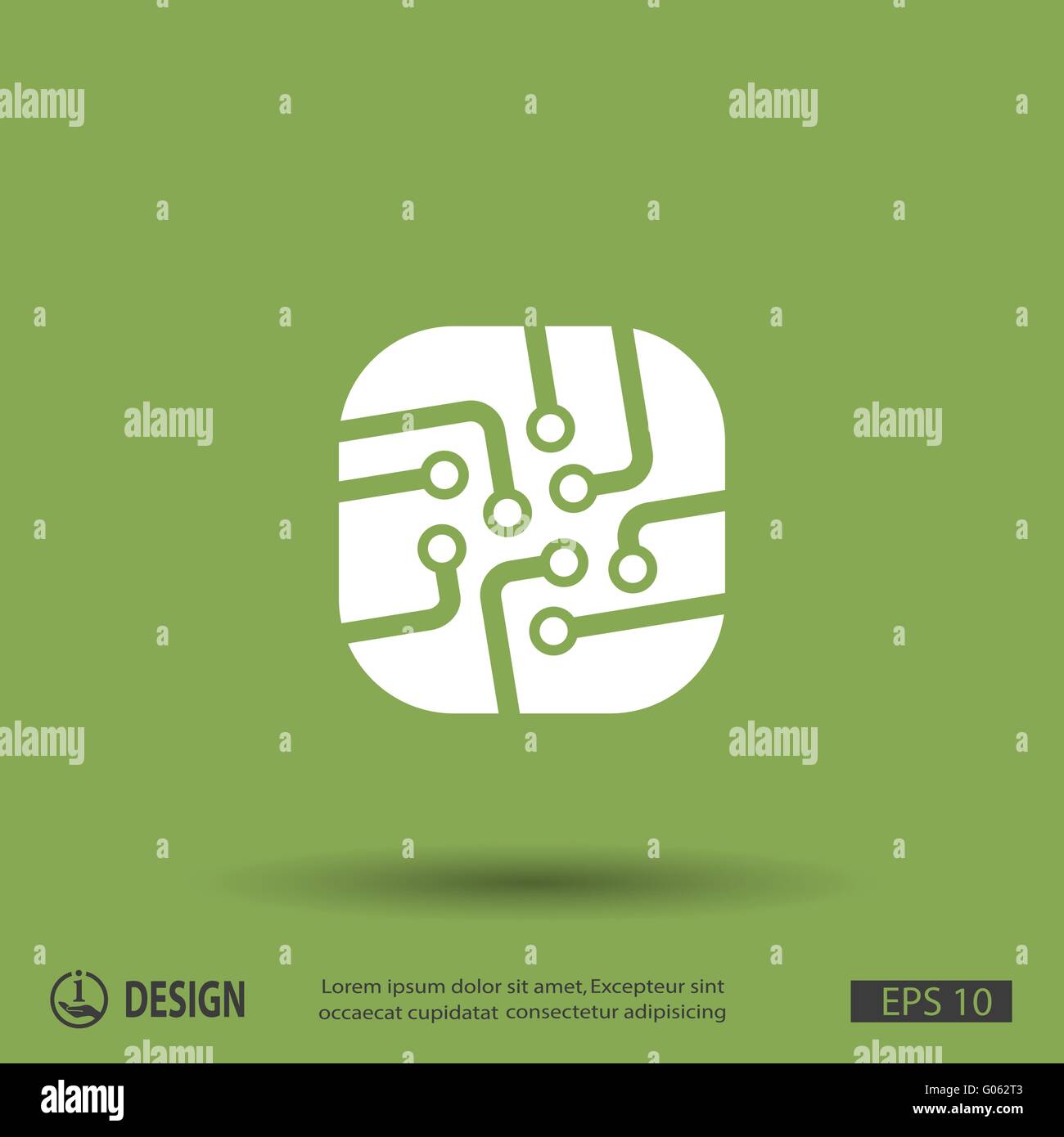 Pictograph of circuit board. Vector concept illustration for design ...