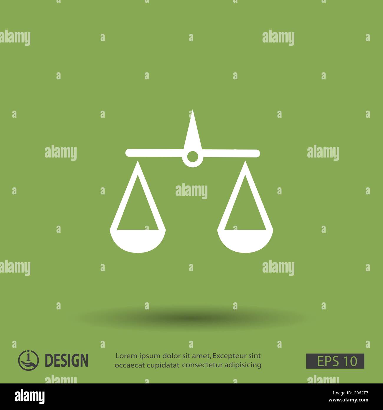 Pictograph of justice scales. Vector concept illustration for design ...