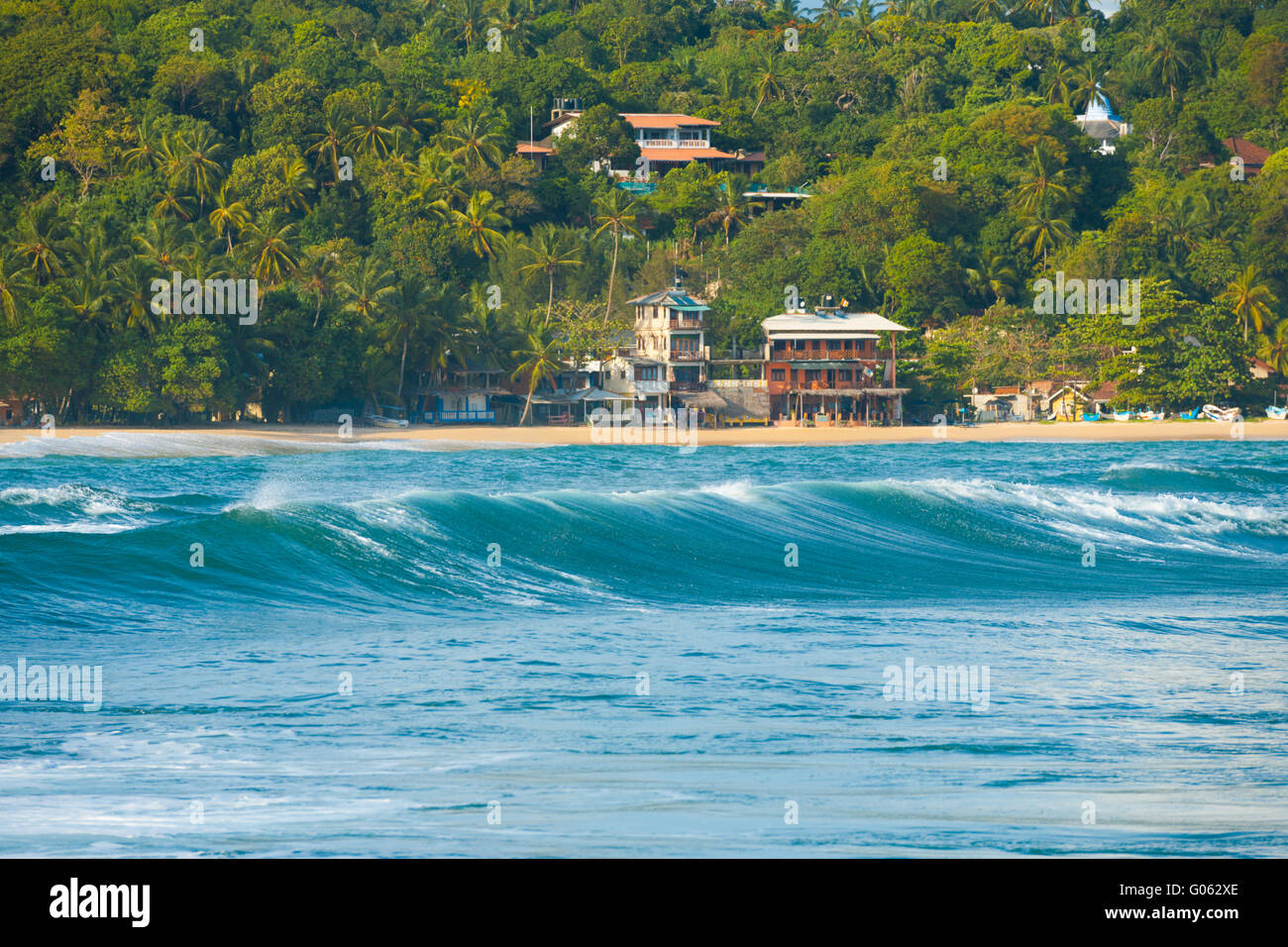 Rear Wave Hotels Unawatuna Surf Spot Sri Lanka Stock Photo - Alamy