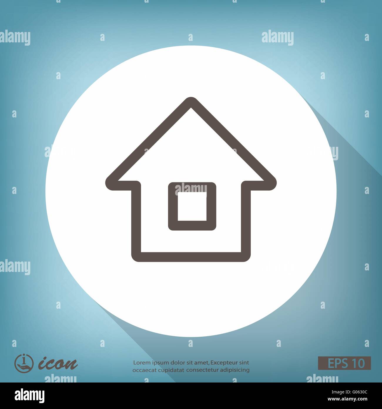 Pictograph of home. Vector concept illustration for design. Eps 10 ...