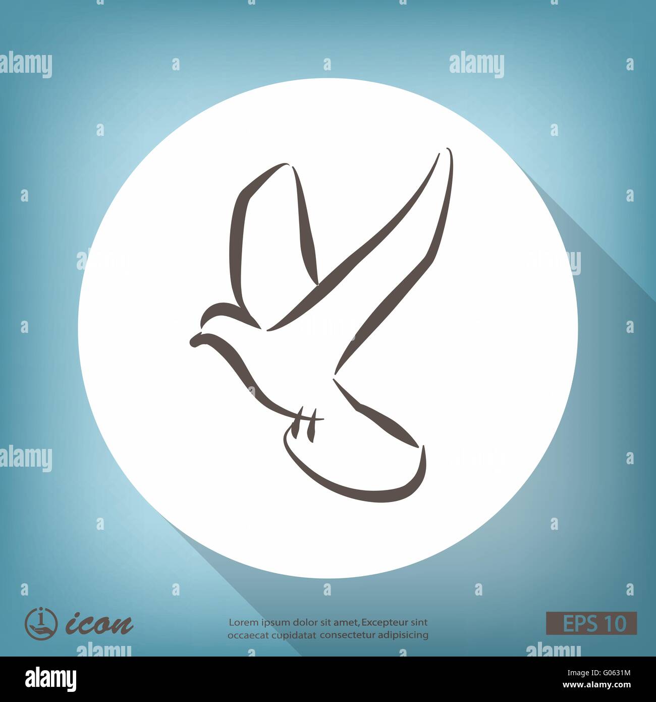 Pictograph of bird. Vector concept illustration for design. Eps 10 ...