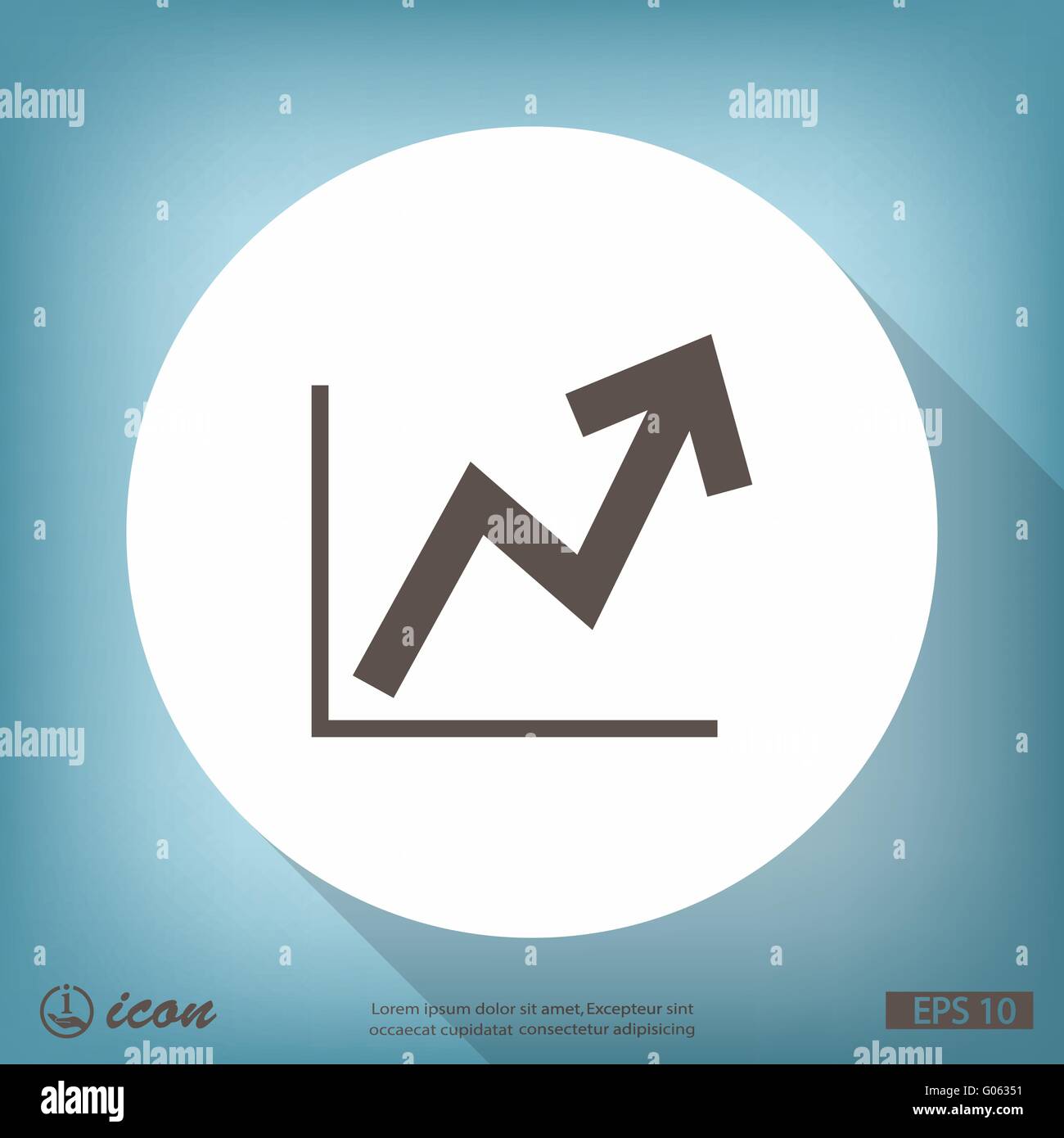 Pictograph of graph. Vector concept illustration for design. Eps 10 ...