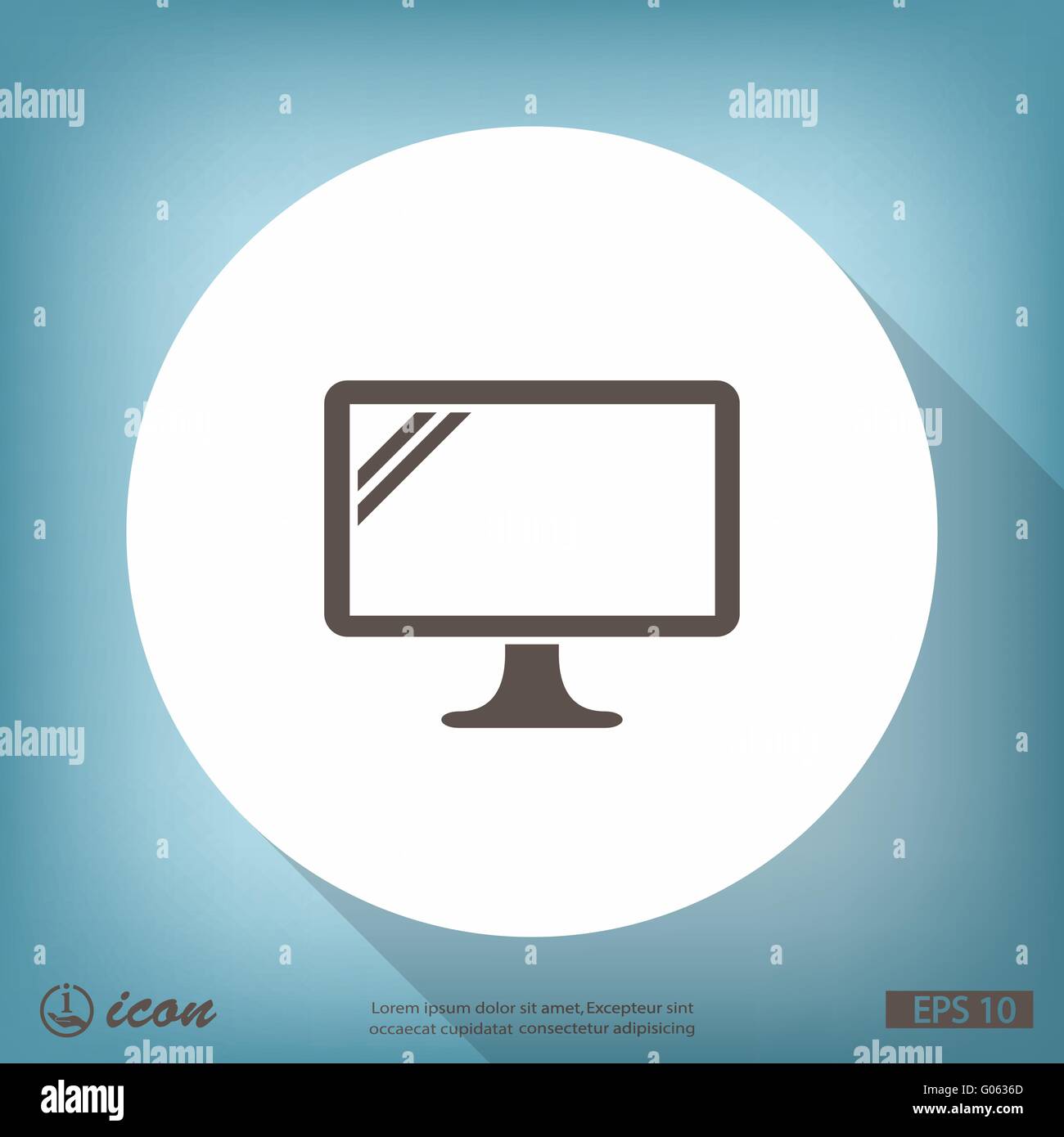 Pictograph of computer. Vector concept illustration for design. Eps 10 ...