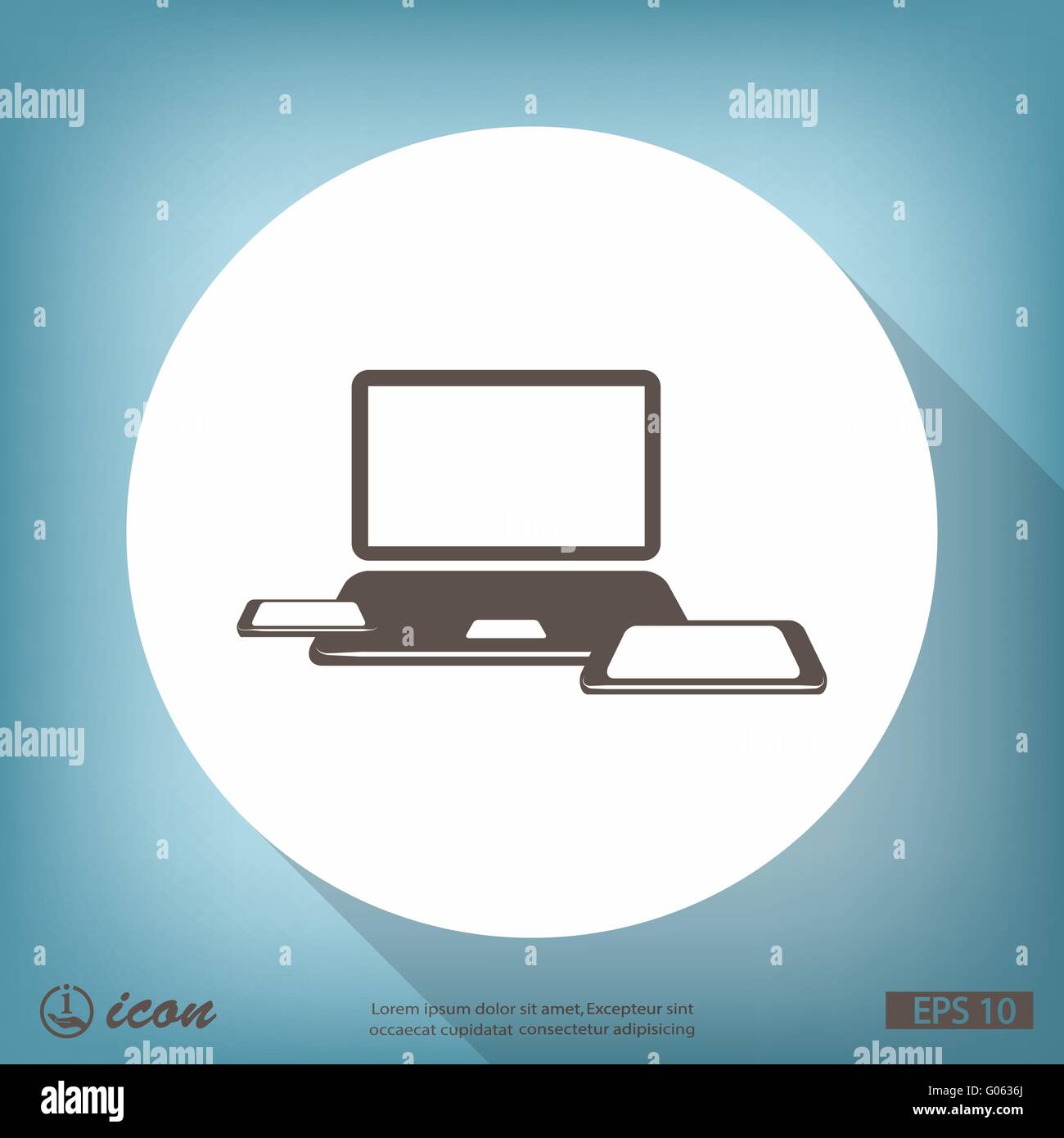 Pictograph of computer. Vector concept illustration for design. Eps 10 ...