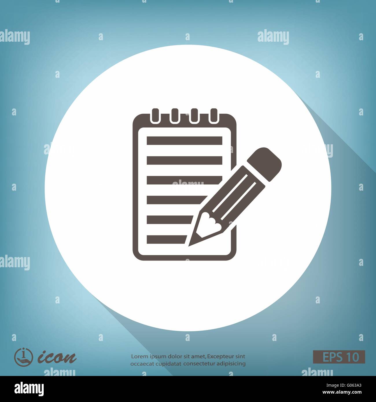 Pictograph of note. Vector concept illustration for design. Eps 10 ...