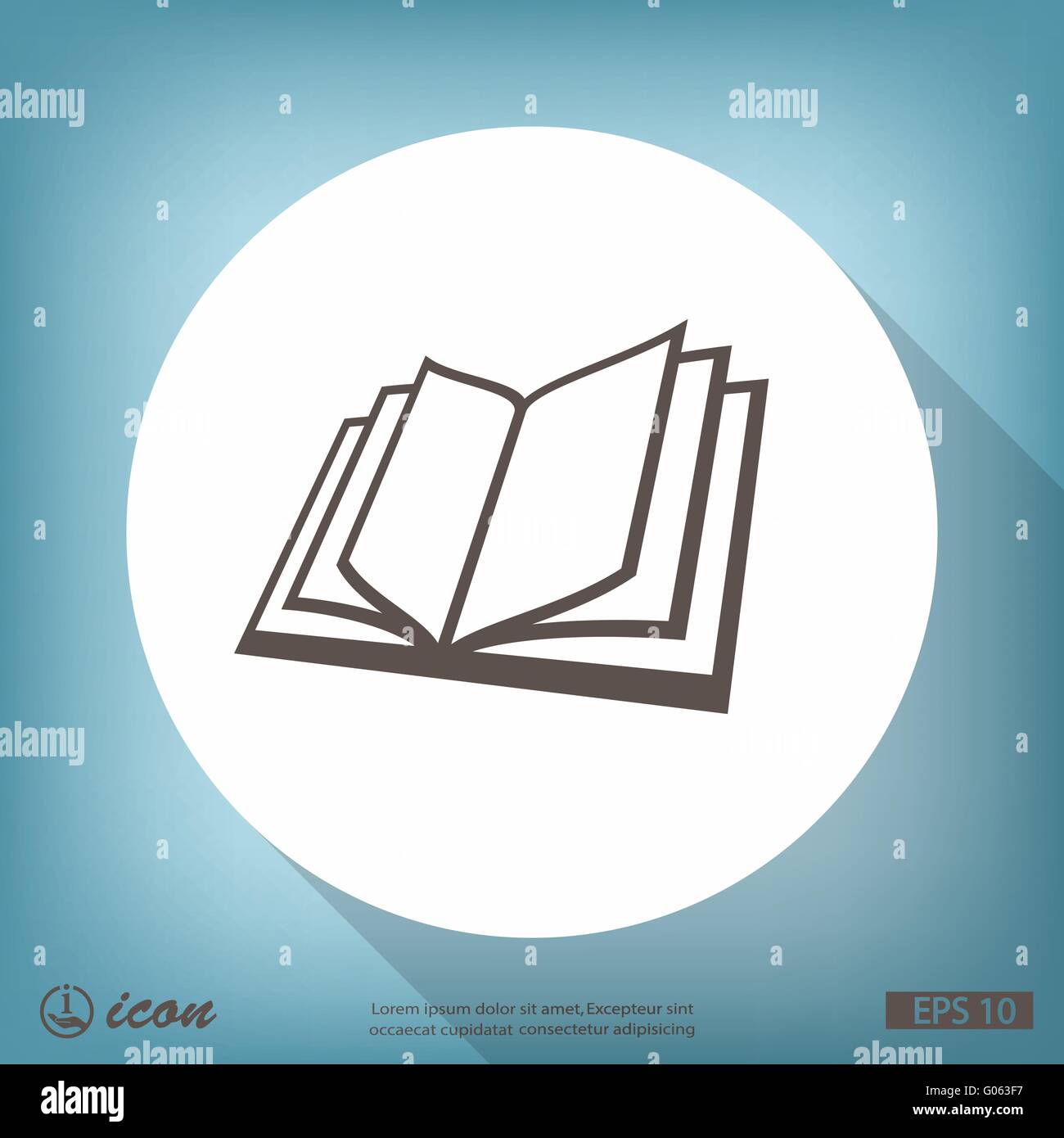 Pictograph of book. Vector concept illustration for design. Eps 10 ...