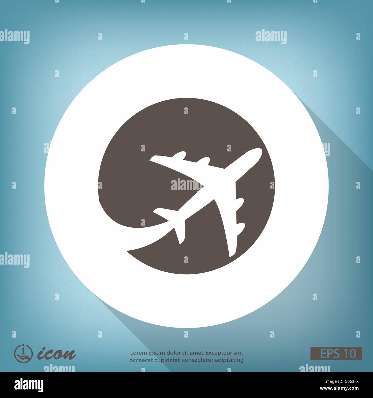 Pictograph of airplane. Vector concept illustration for design. Eps 10 ...