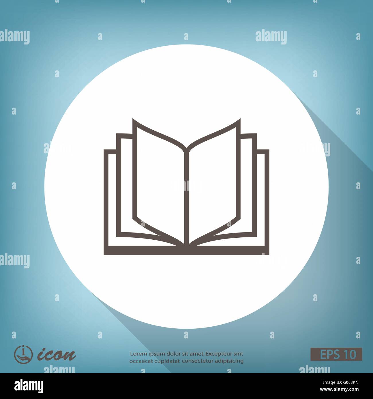 Pictograph of book. Vector concept illustration for design. Eps 10 ...