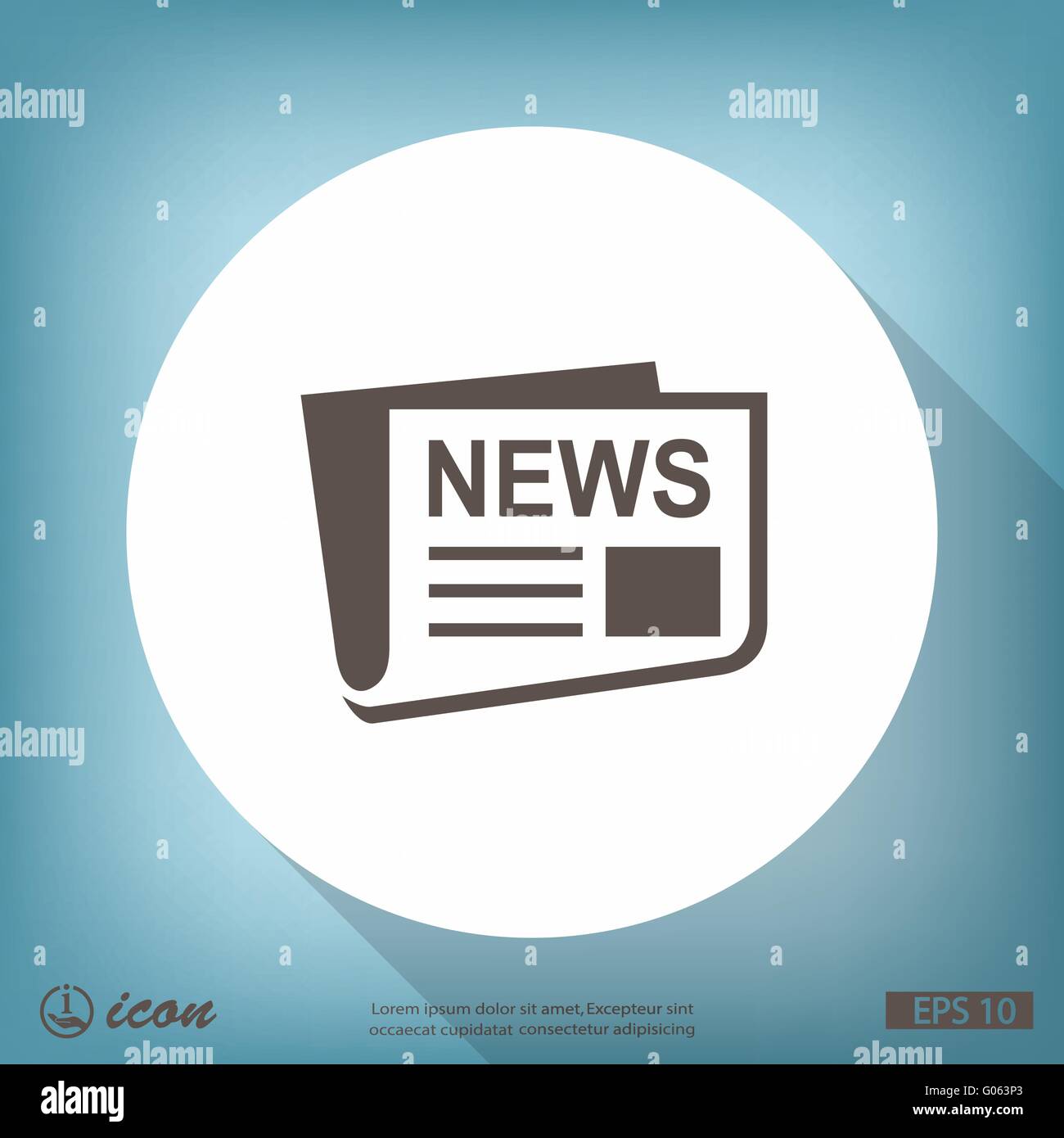 News icon. Vector concept illustration for design. Eps 10 Stock Vector ...
