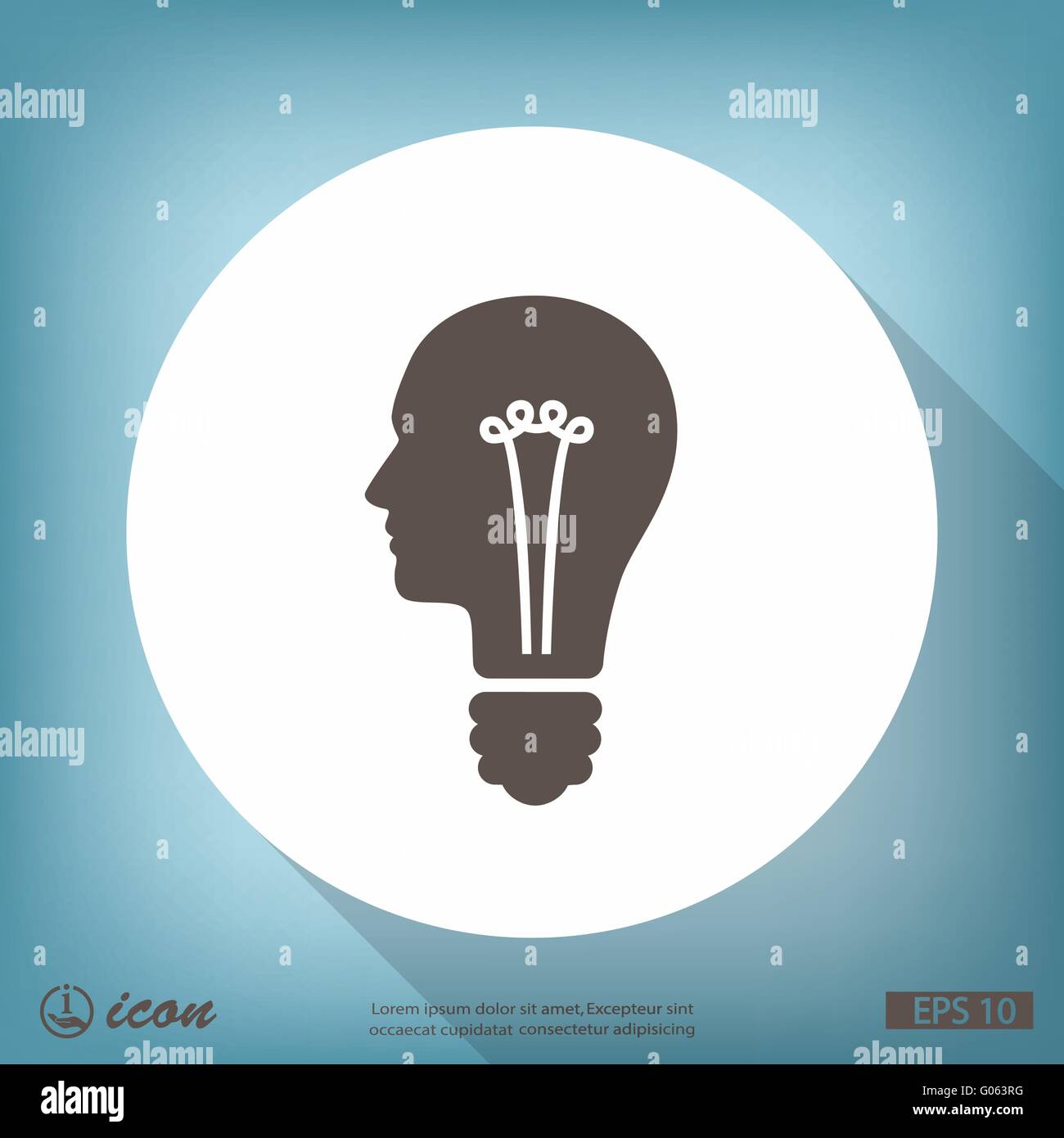 Pictograph of bulb concept. Vector concept illustration for design. Eps ...