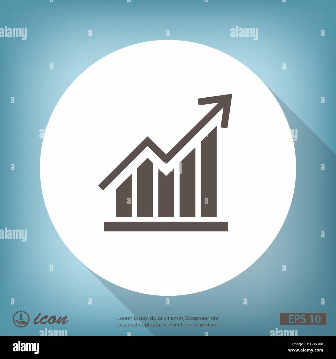 Pictograph of graph. Vector concept illustration for design. Eps 10 ...