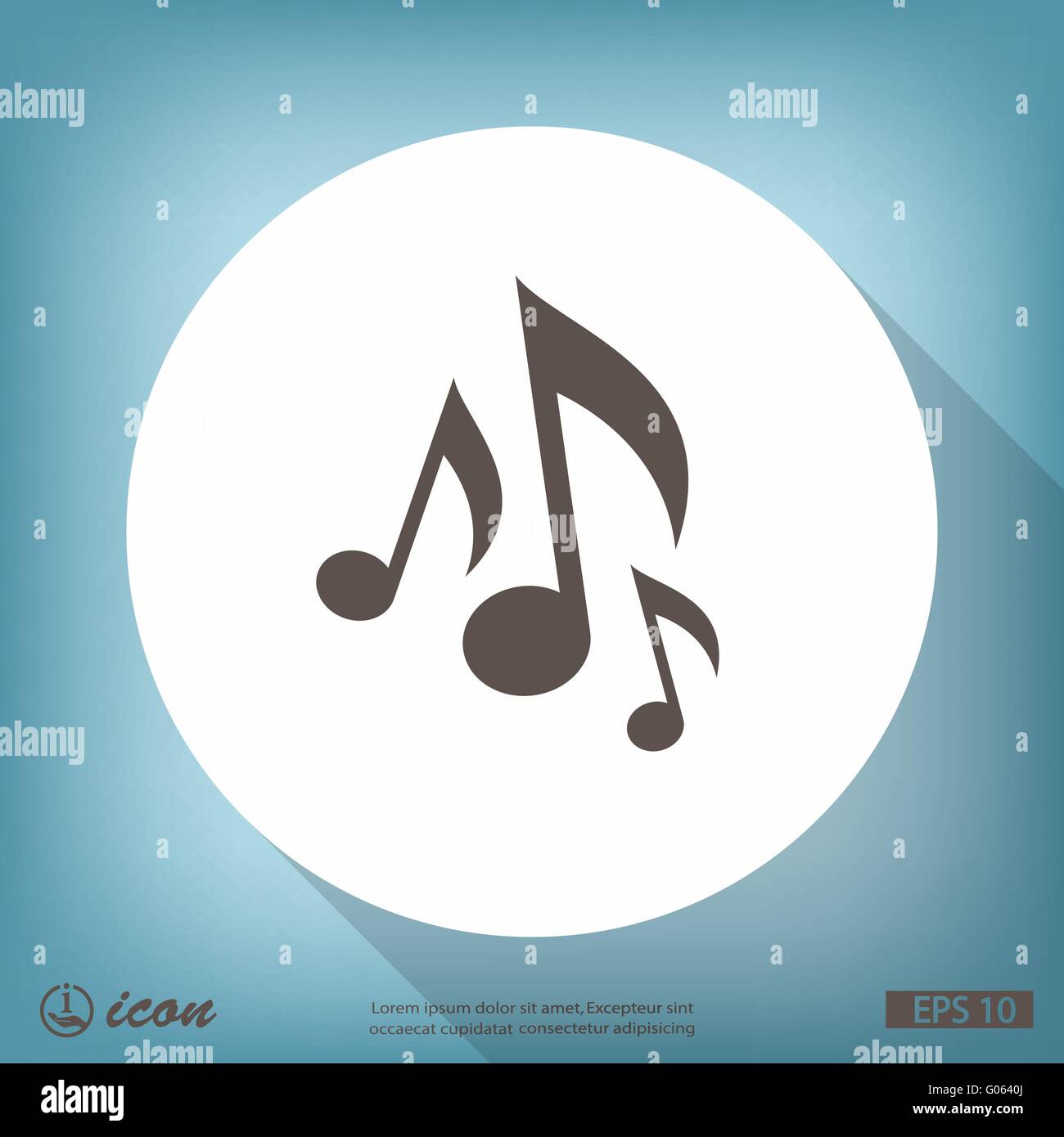 Pictograph of music note. Vector concept illustration for design. Eps ...