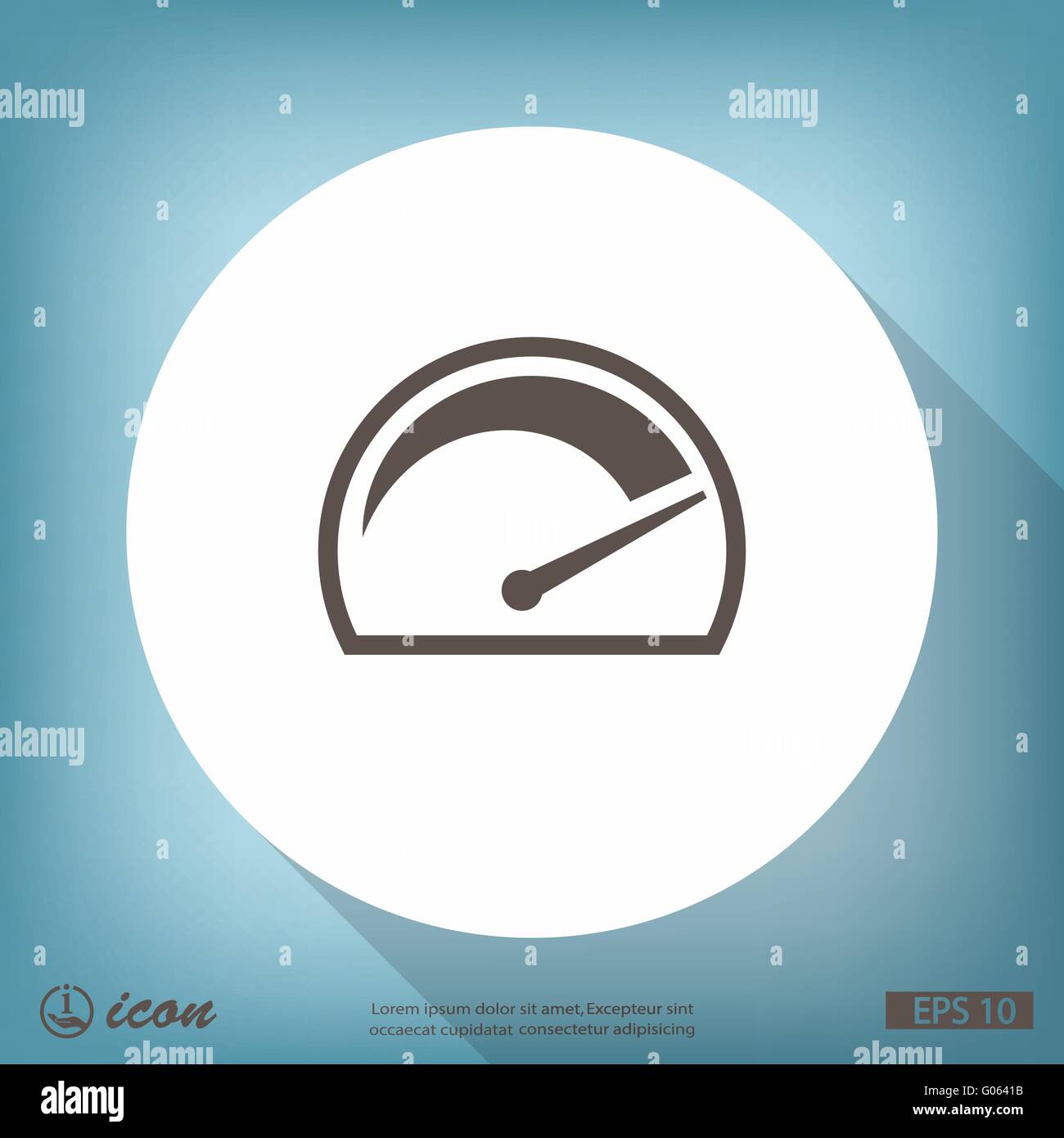 Pictograph of speedometer. Vector concept illustration for design. Eps ...