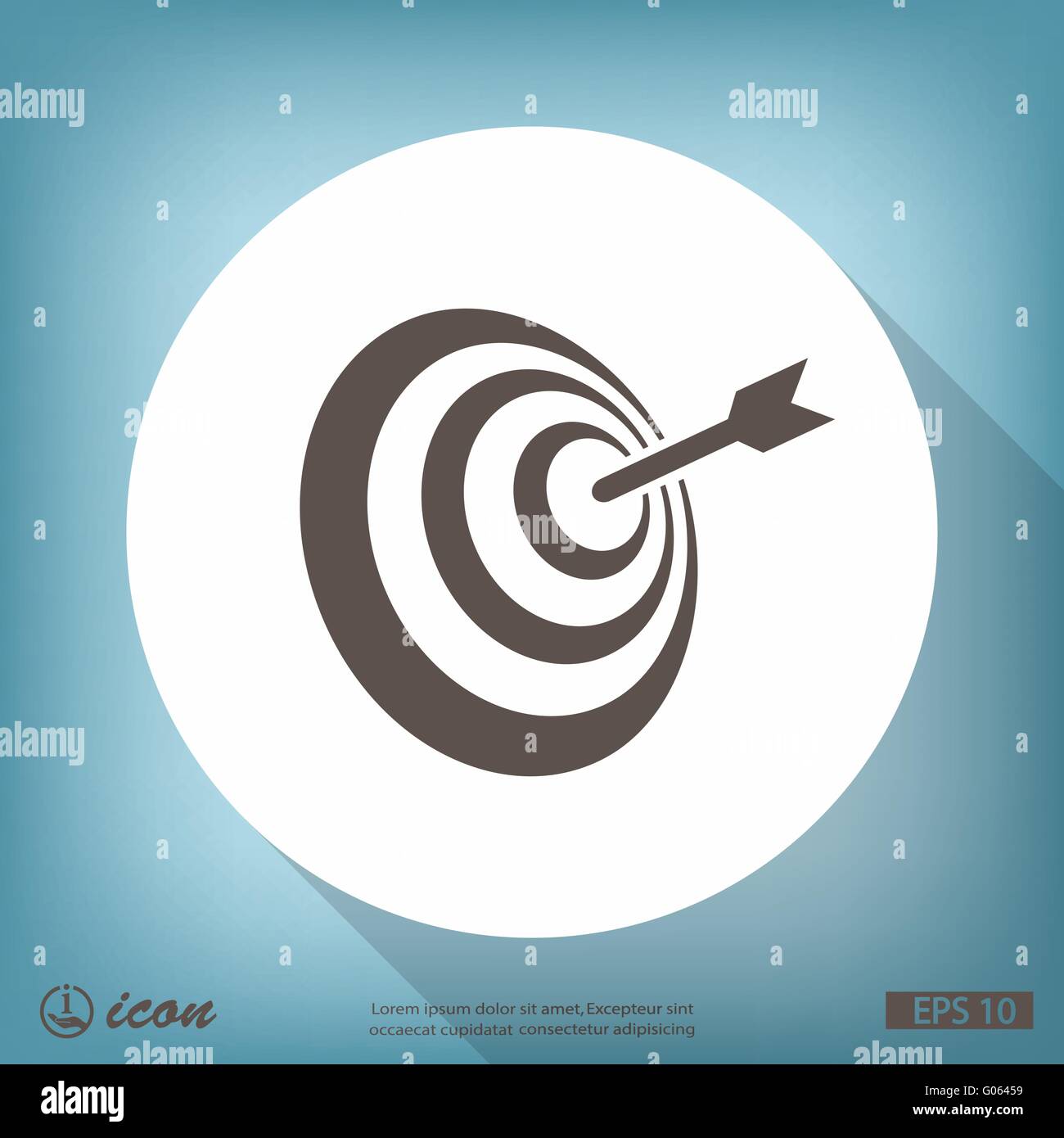Pictograph of target. Vector concept illustration for design. Eps 10 ...