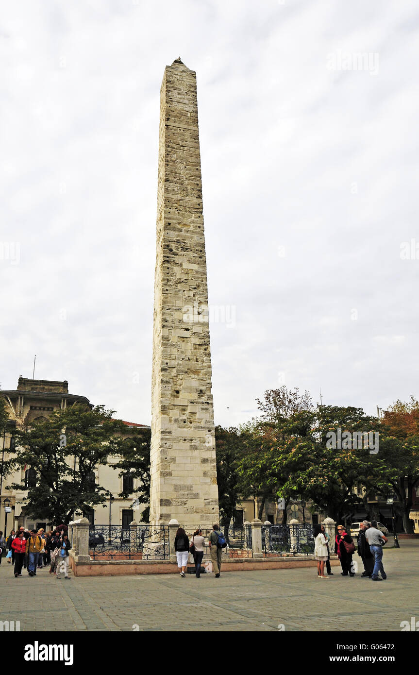 Brick obelisk at the Hippodrome Square (At Meydani Stock Photo - Alamy