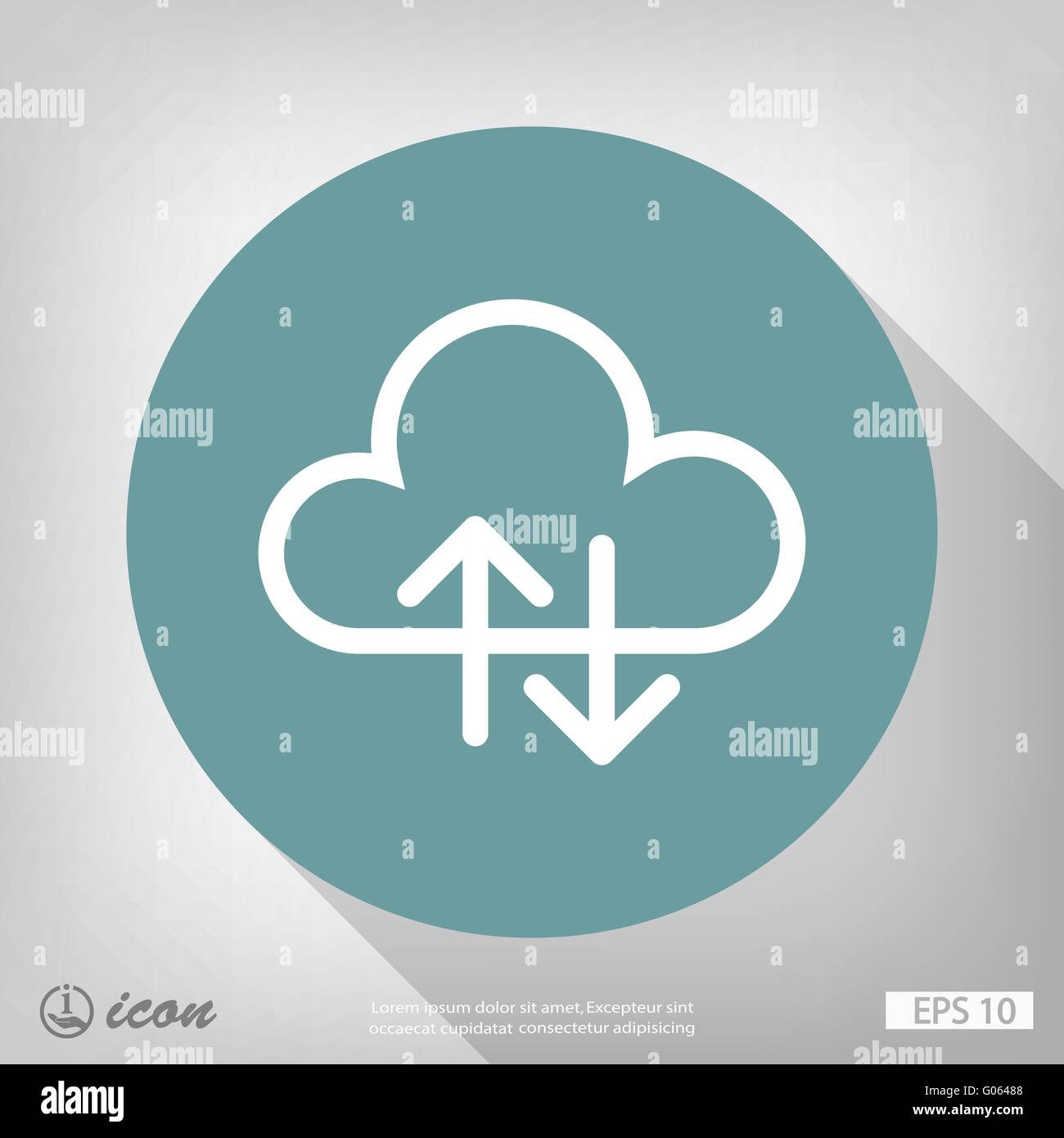 Pictograph of cloud. Vector concept illustration for design. Eps 10 ...
