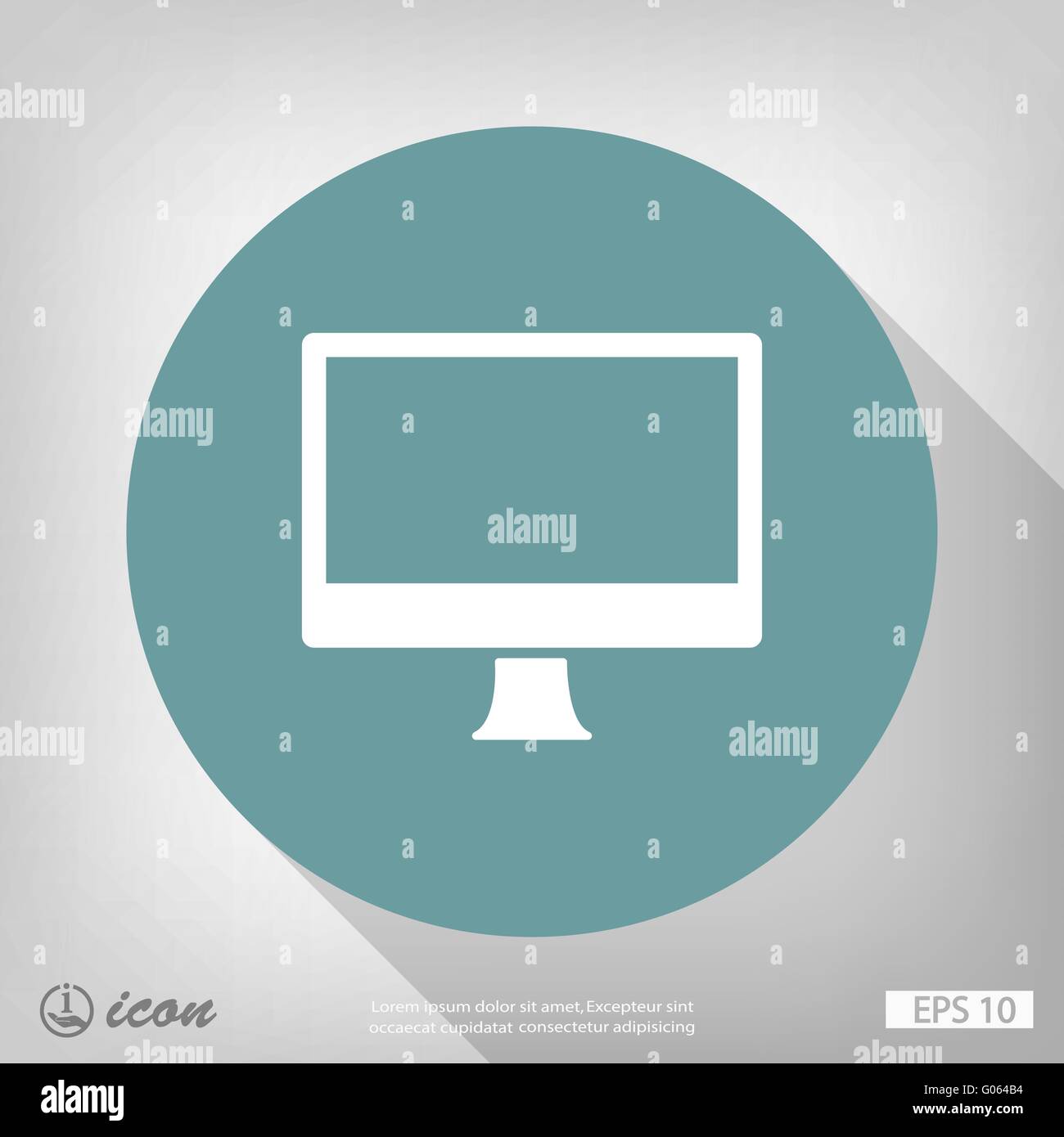 Pictograph of computer. Vector concept illustration for design. Eps 10 ...