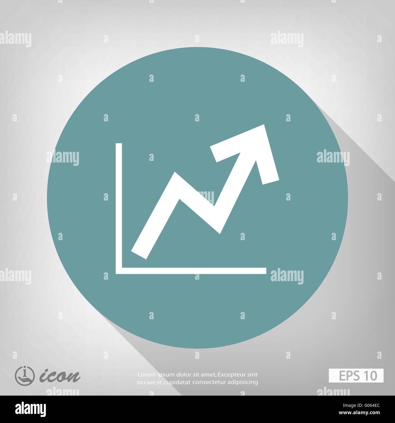 Pictograph of graph. Vector concept illustration for design. Eps 10 ...