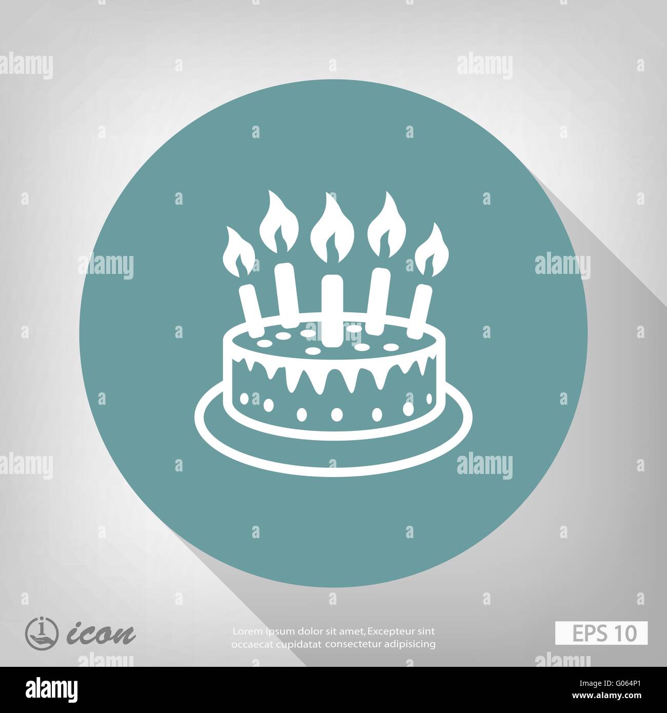 Pictograph of cake. Vector concept illustration for design. Eps 10 ...