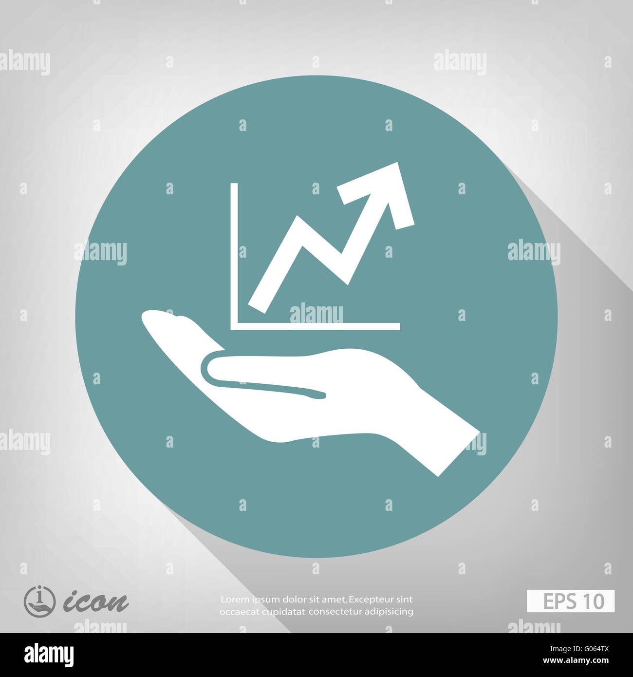 Pictograph of graph. Vector concept illustration for design. Eps 10 ...