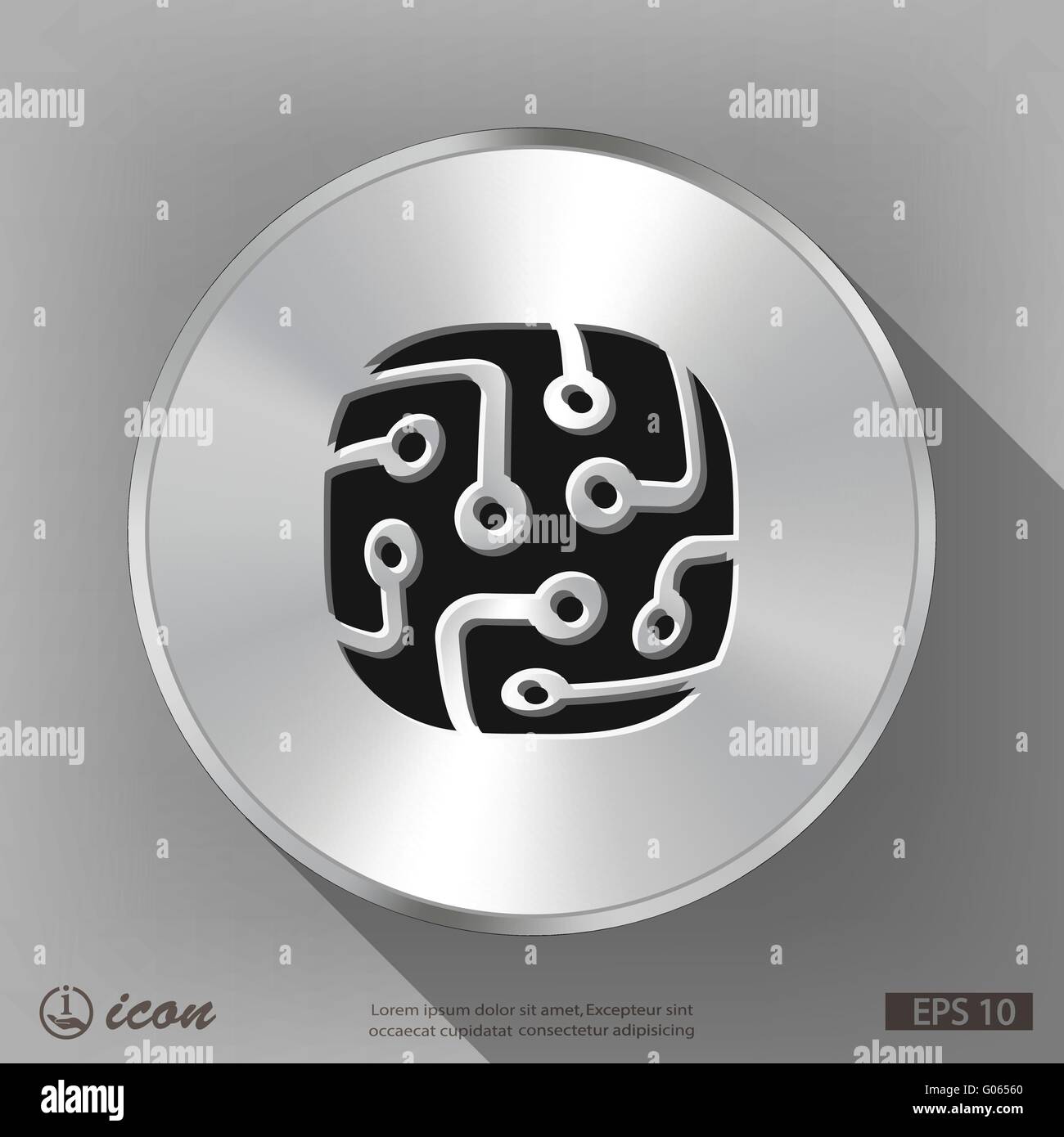 Pictograph of circuit board. Vector concept illustration for design ...