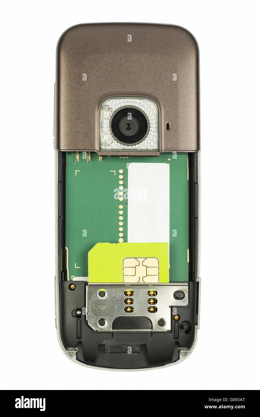 Cell phone with removing cap on a white backgroun Stock Photo - Alamy