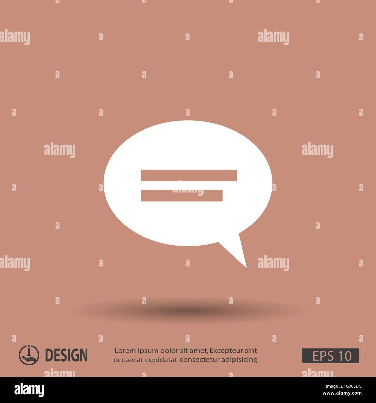 Pictograph of message or chat. Vector concept illustration for design ...
