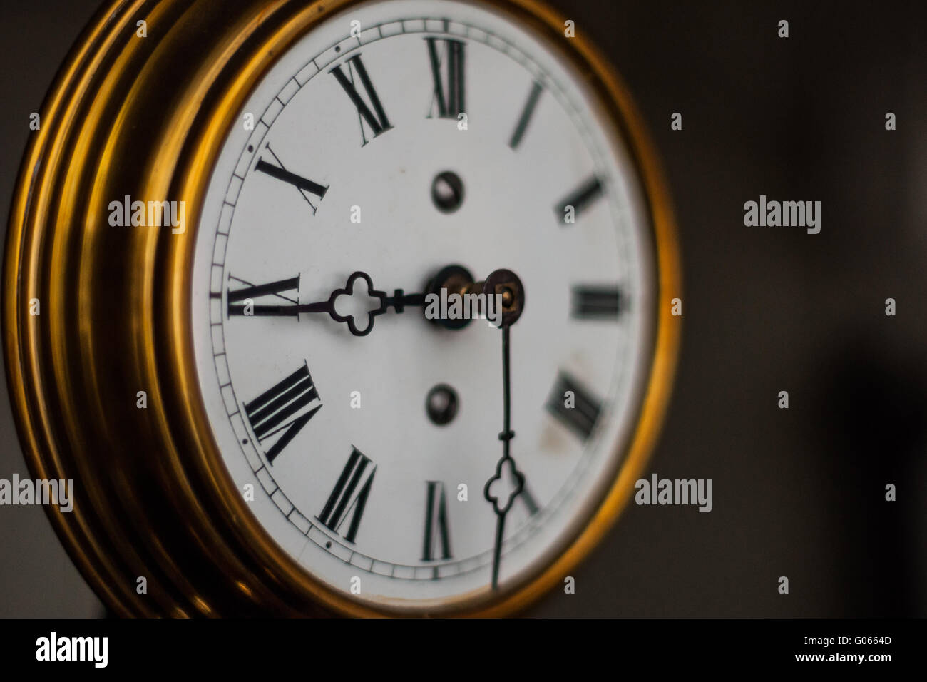 antique clock with roman numerals Stock Photo - Alamy