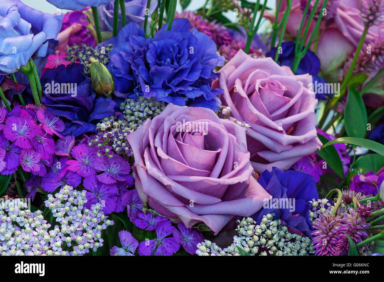 Bouquet with a lisianthus flowers Stock Photo - Alamy