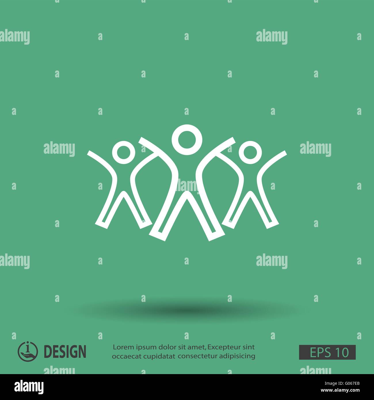 Pictograph of success team. Vector concept illustration for design. Eps ...